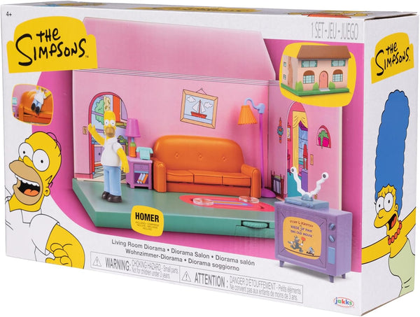 Jakks Pacific - The Simpsons - House & Living Room Diorama Playset wit ...