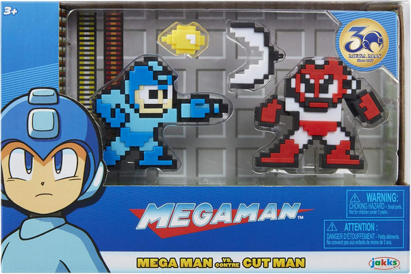 Jakks - Megaman 30th - Classic 8-Bit Mini-Figure 2-Pack - Blue Mega Ma ...