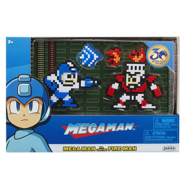 Jakks - Megaman 30th - Classic 8-Bit Mini-Figure 2-Pack - Blue/White M ...