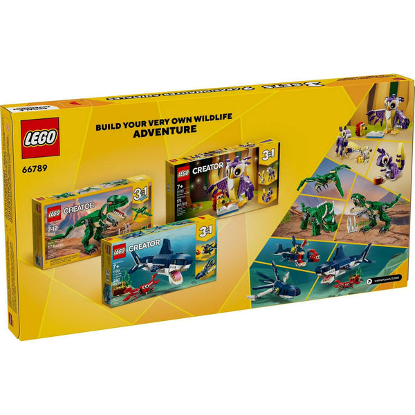 LEGO Creator 9-in-1 66789 Animal Gift Set 31058 Mighty Dinosaurs 31088 ...