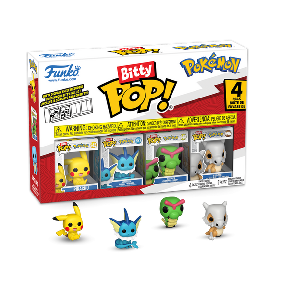 Funko Bitty Pop! Pokemon (Series 1) 4-Pack (Pikachu) Vinyl Figures (81 ...