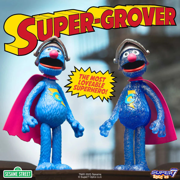 Super7 ReAction Figures - Sesame Street - Super Grover (SDCC 1:8 Chase ...